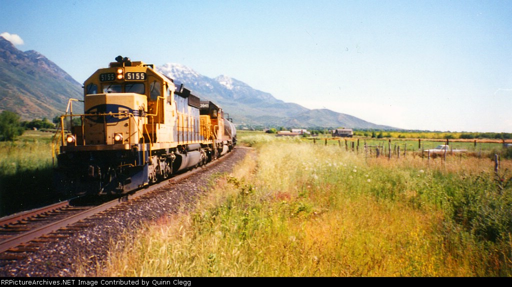 ATSF 5155 UP 3941 Santaquin,Utah June 25,1995